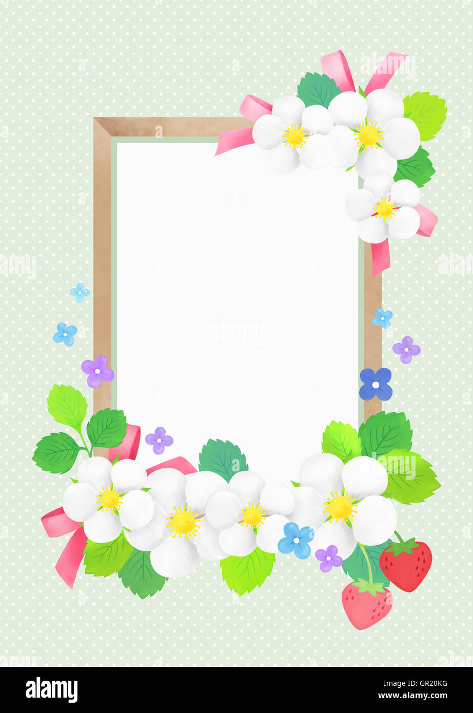 Frame with spring flowers Stock Photo - Alamy