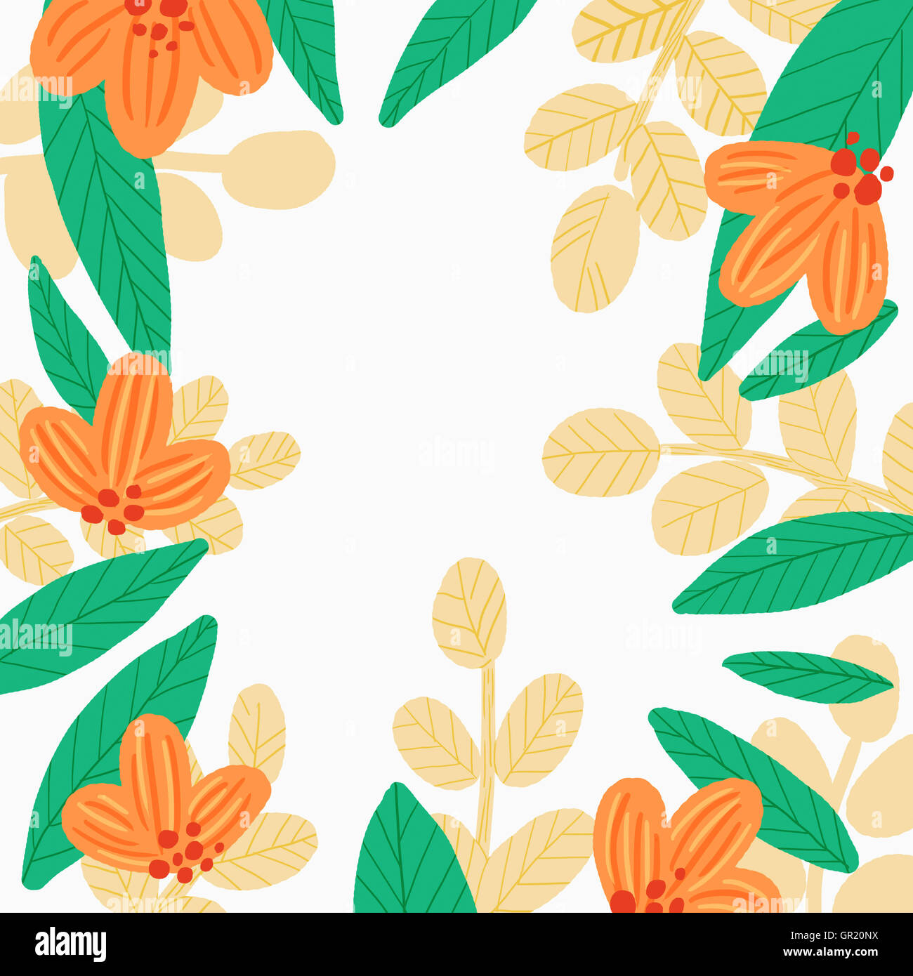 Typographic flower patterns Stock Photo - Alamy