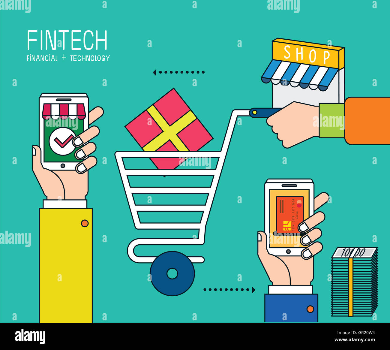 Illustration related to Fin Tech Stock Photo - Alamy
