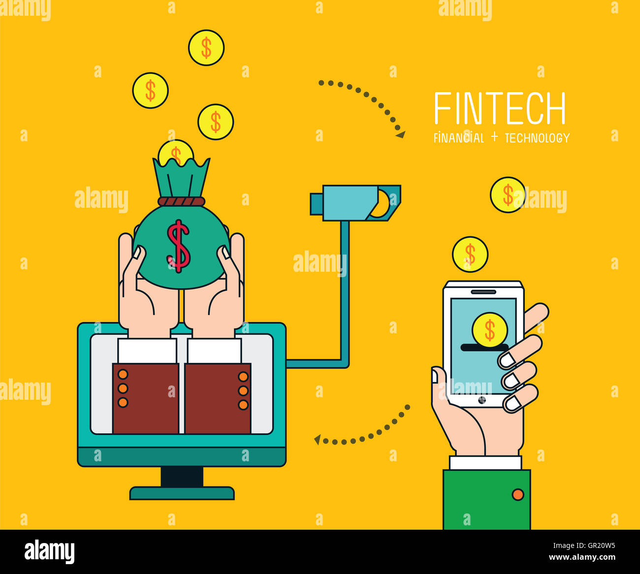 Illustration related to Fin Tech Stock Photo - Alamy