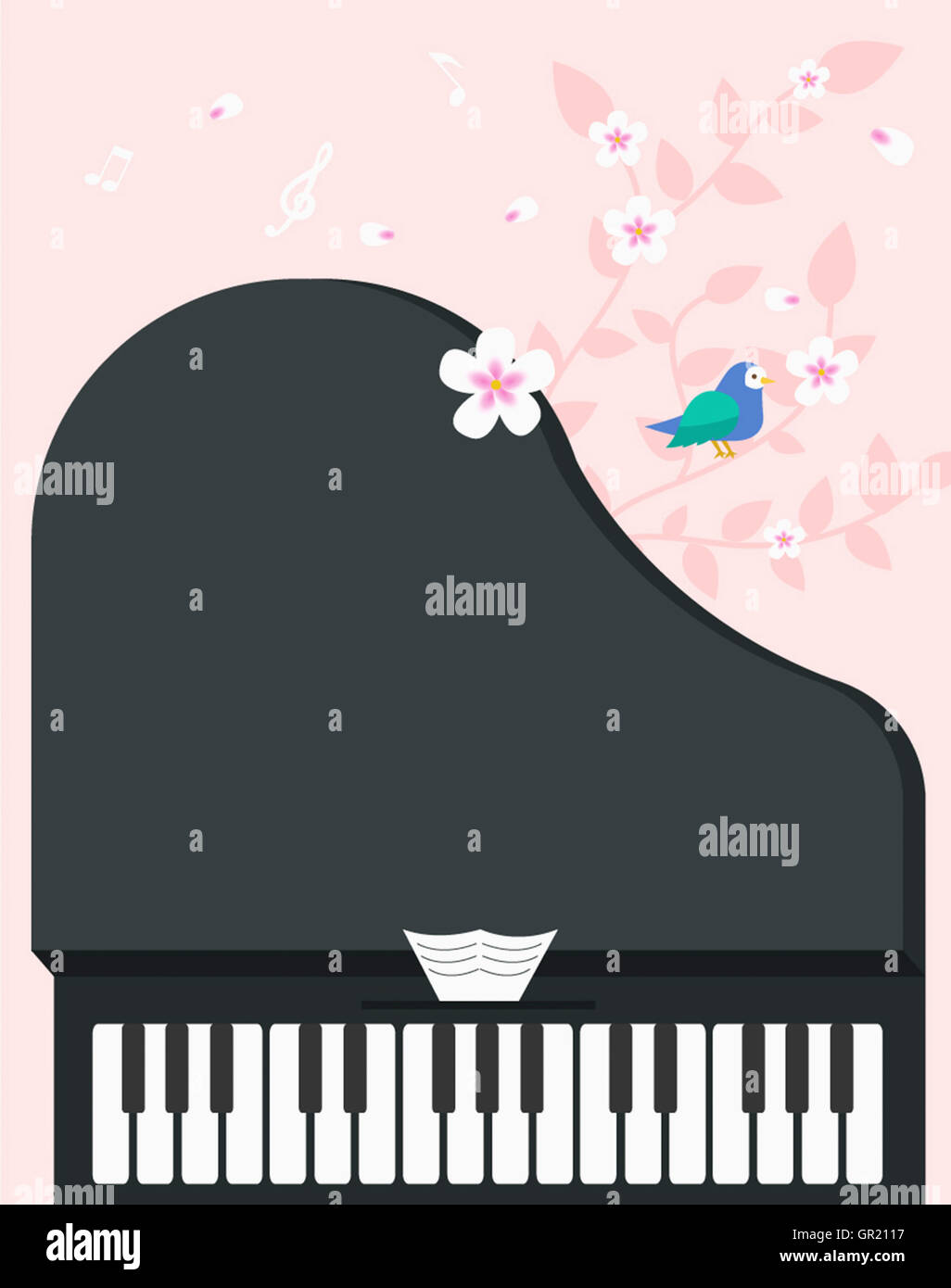 Poster background of spring music festival Stock Photo - Alamy