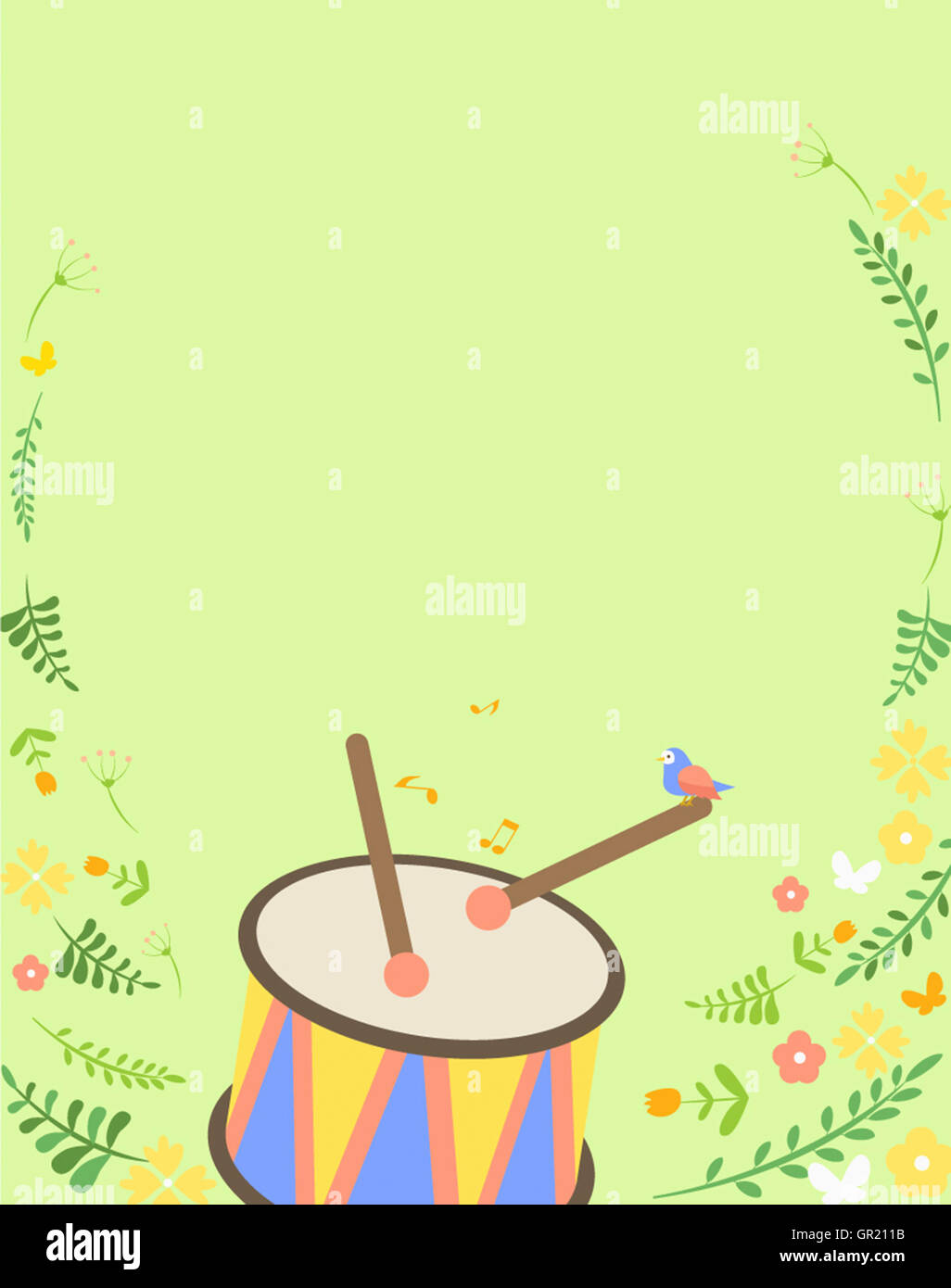 Poster background of spring music festival Stock Photo - Alamy