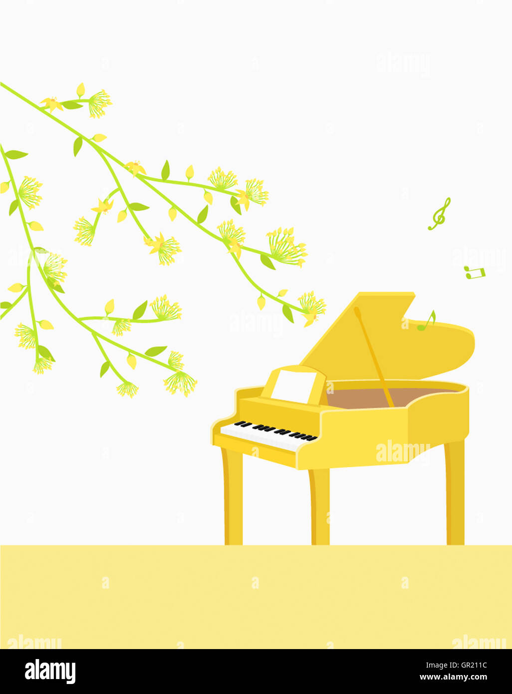 Poster background of spring music festival Stock Photo - Alamy