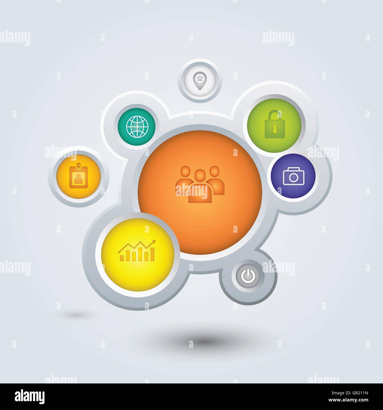 Infographic diagram with icons Stock Photo - Alamy