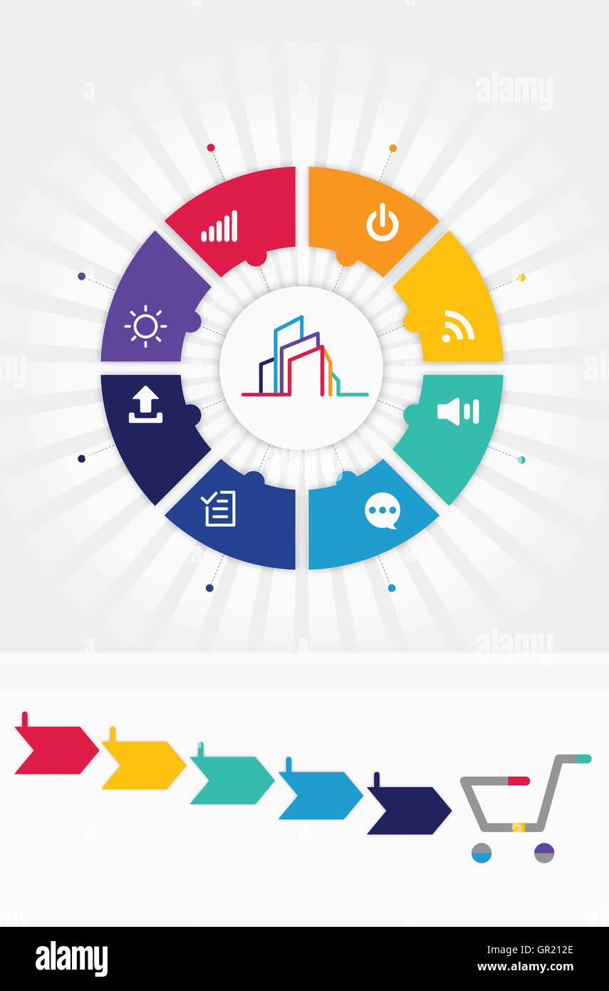 Infographic diagram with icons Stock Photo - Alamy