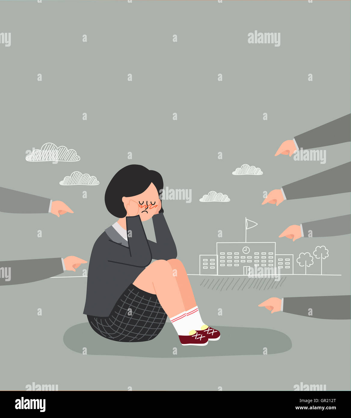 Lifestyle of isolated school girl Stock Photo - Alamy