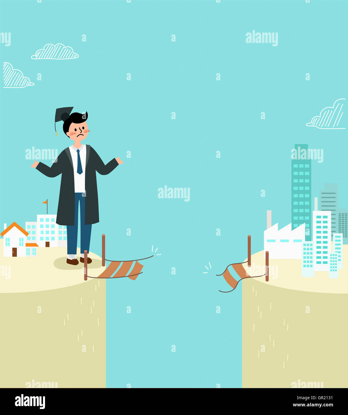 Illustration related to fail in finding job Stock Photo - Alamy