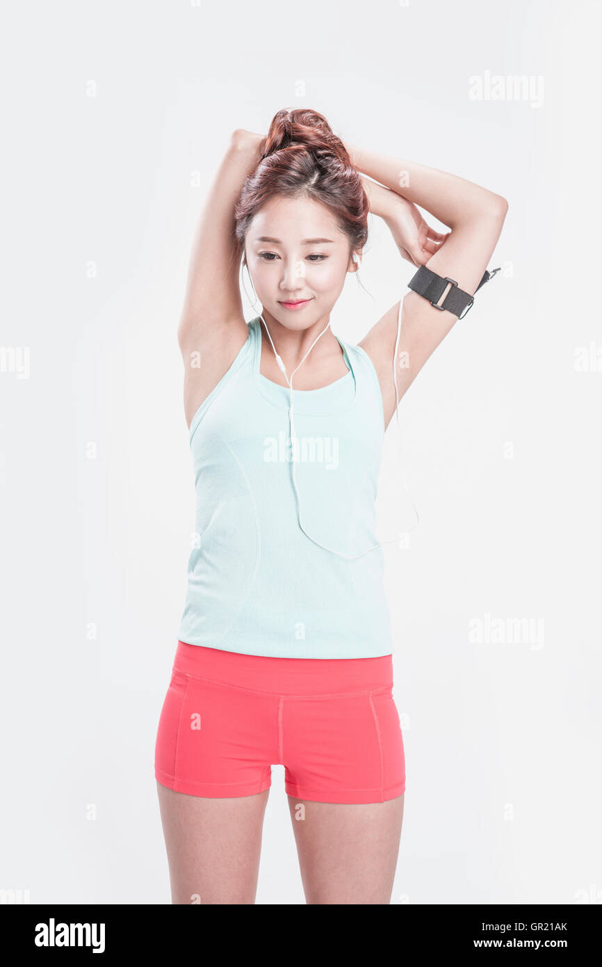 Woman in sports wears Stock Photo - Alamy