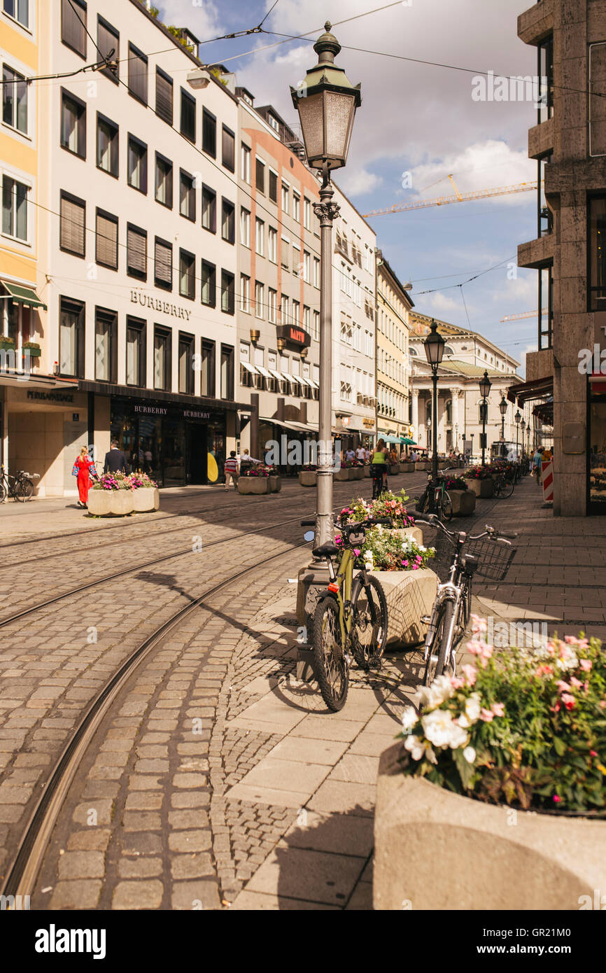 Street in Munich, Europe Stock Photo - Alamy
