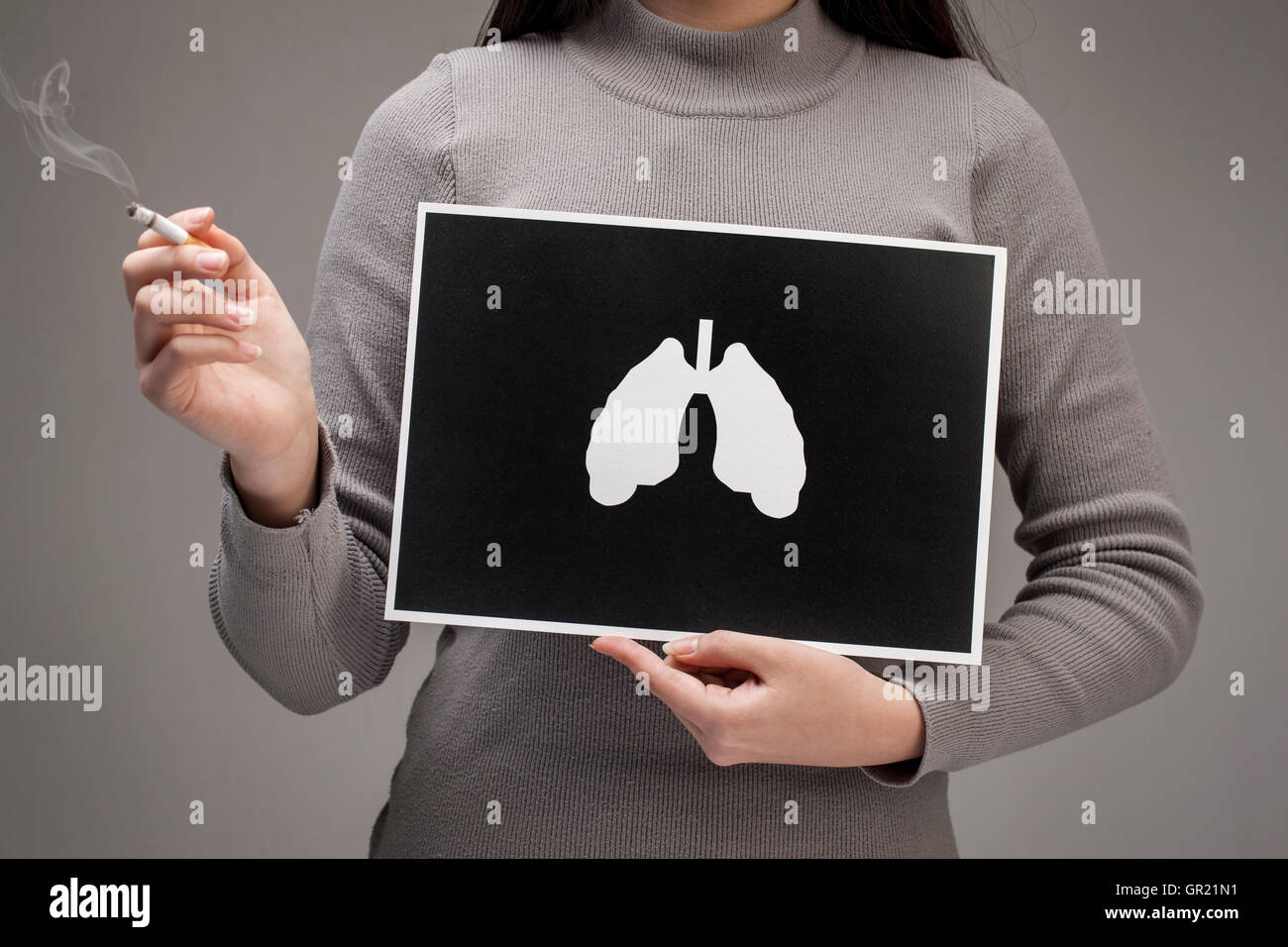 Caution of smoking Stock Photo - Alamy
