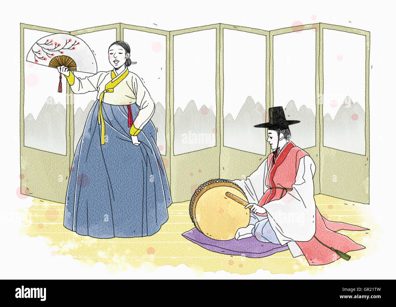 Traditional Korean folk play, Pansori Stock Photo - Alamy