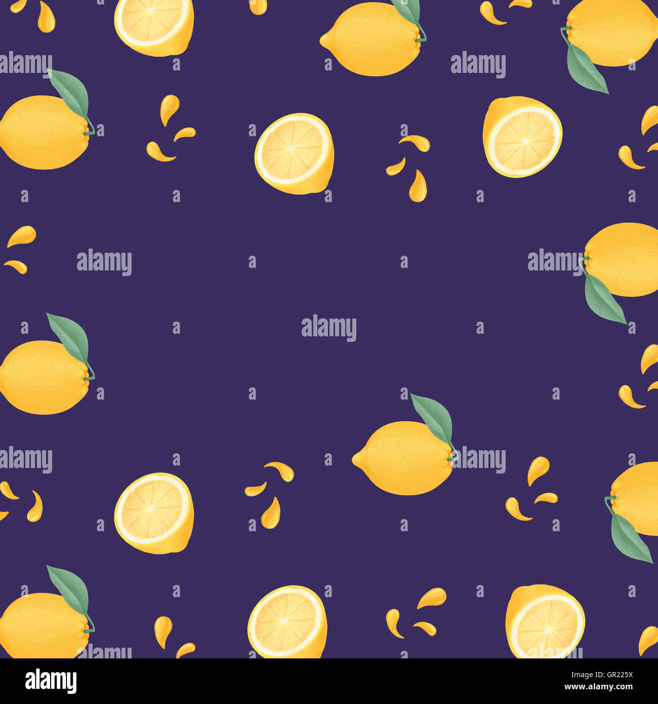 Background with lemons Stock Photo - Alamy