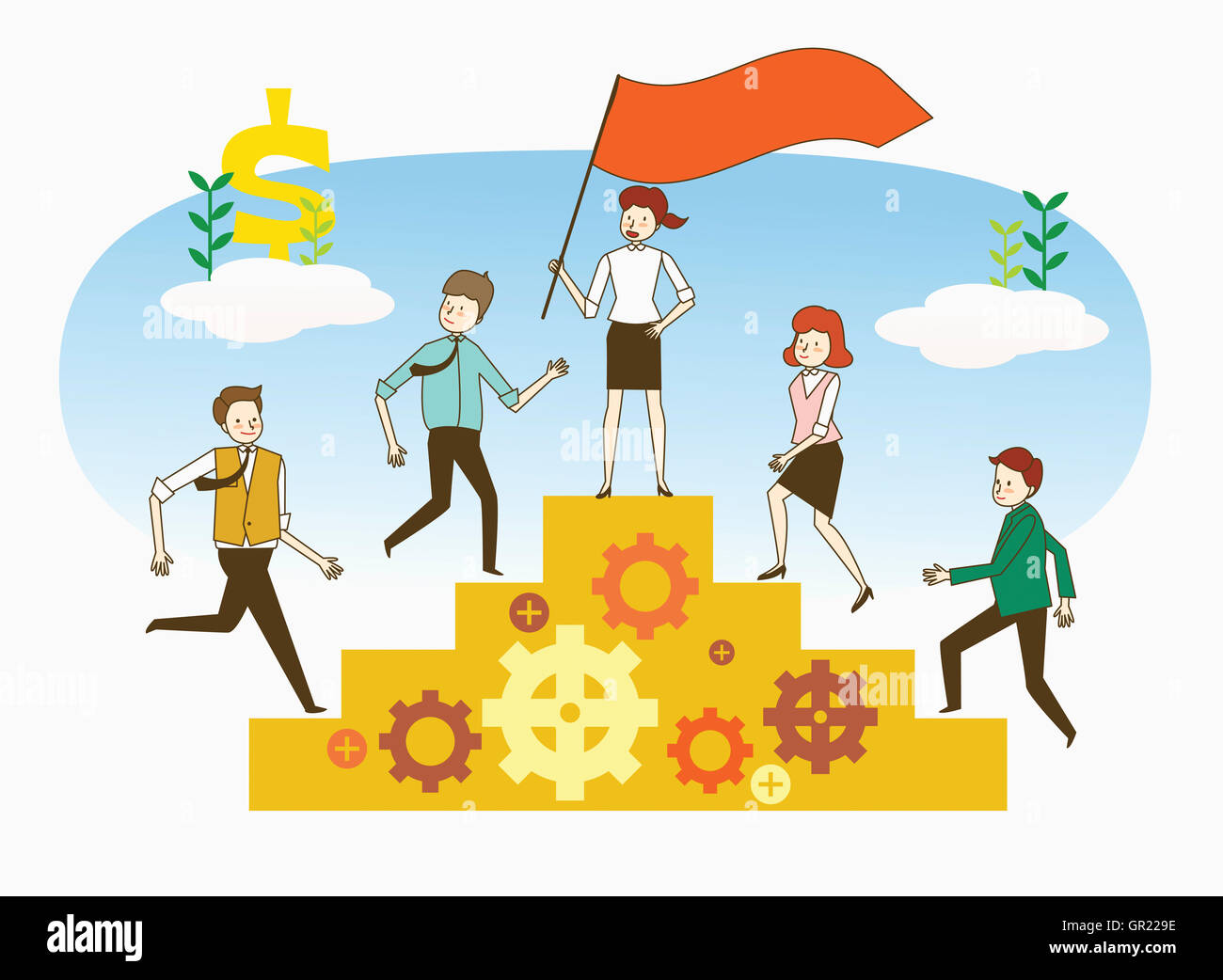 Teamwork of business people Stock Photo - Alamy