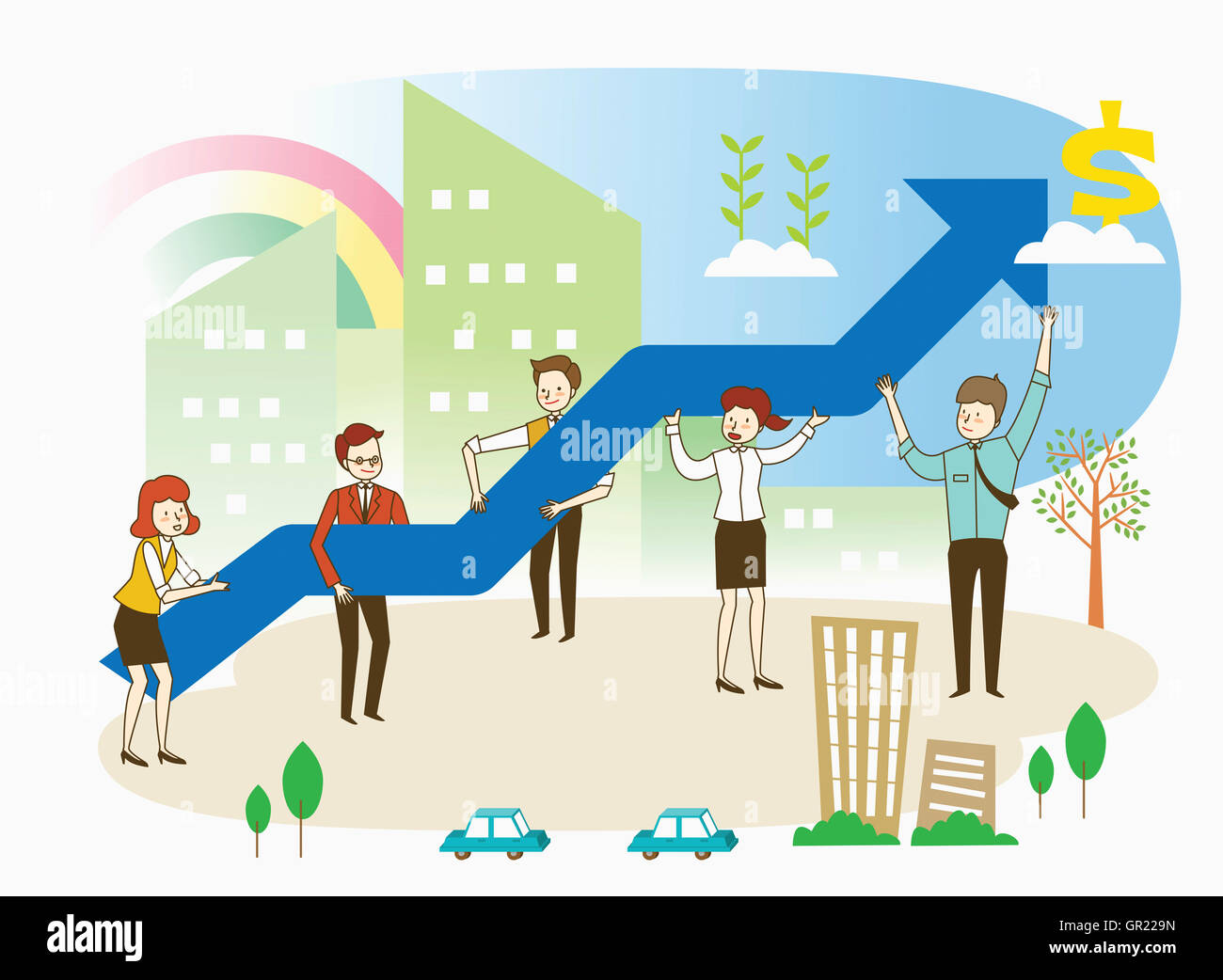 Teamwork of business people Stock Photo - Alamy