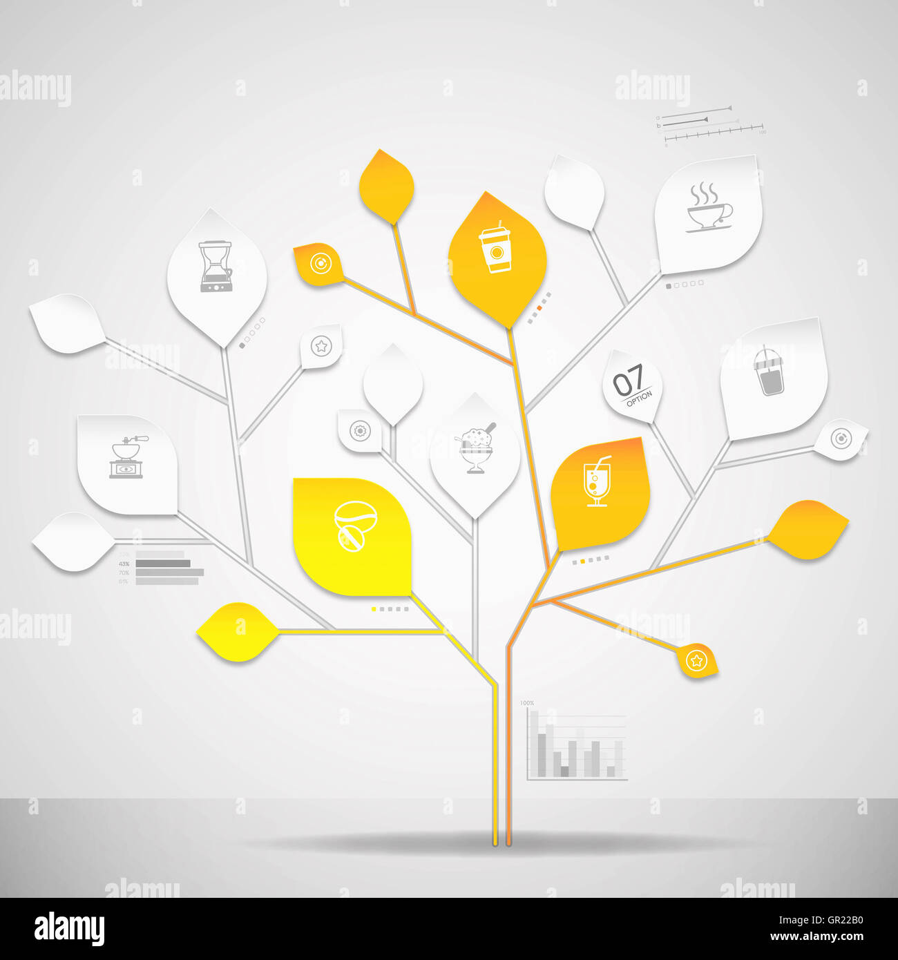 Infographic diagram of tree Stock Photo - Alamy