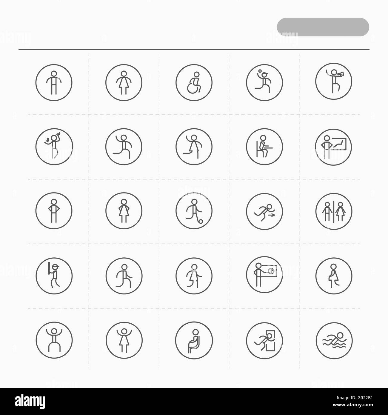 Set of line icons Stock Photo - Alamy