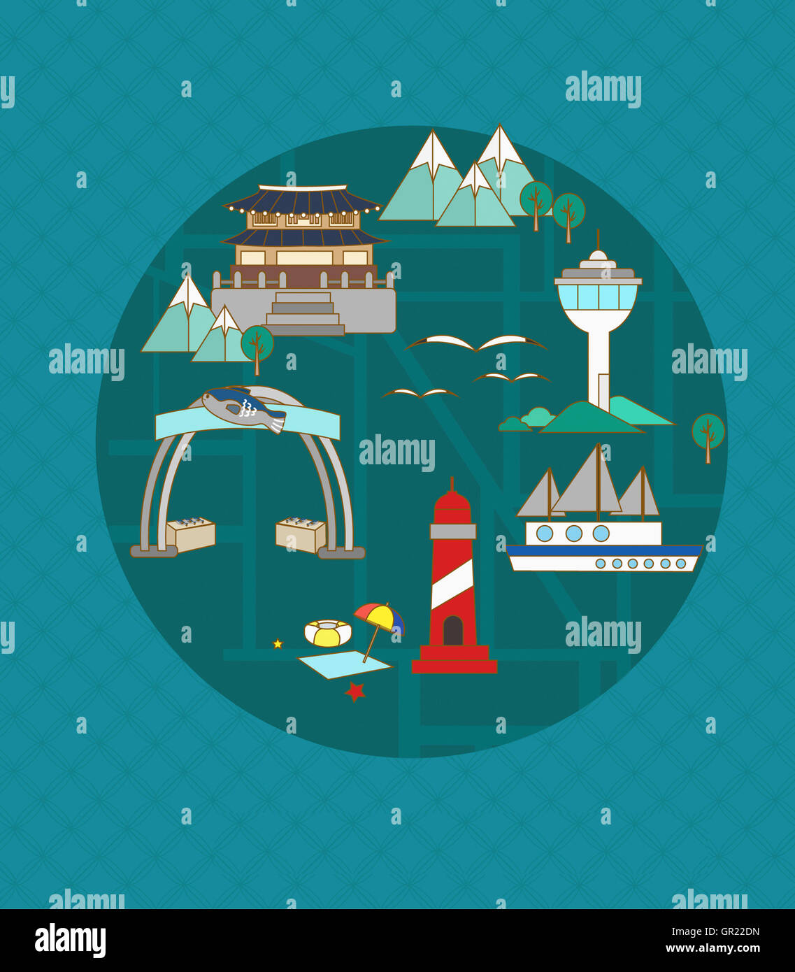 Landmarks in Busan, Korea Stock Photo - Alamy