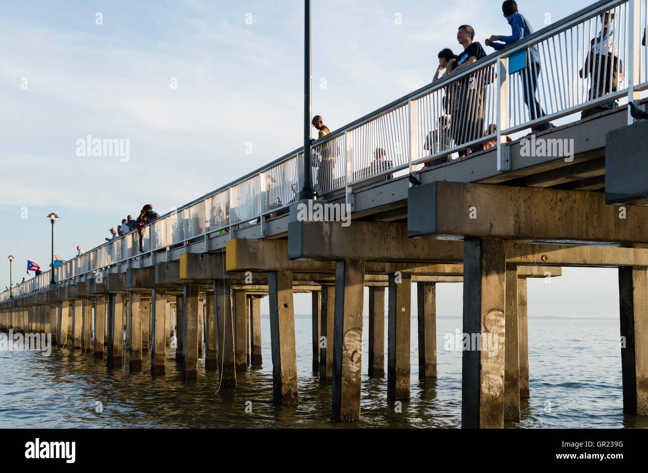 Pier beach at coney island hi-res stock photography and images - Alamy
