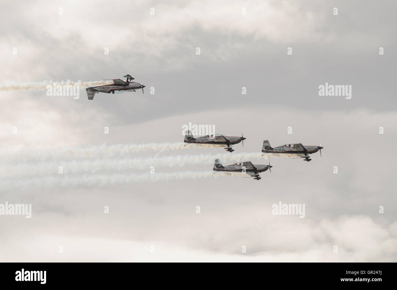 The Blades aerobatic display team performing stunts at the Scottish ...