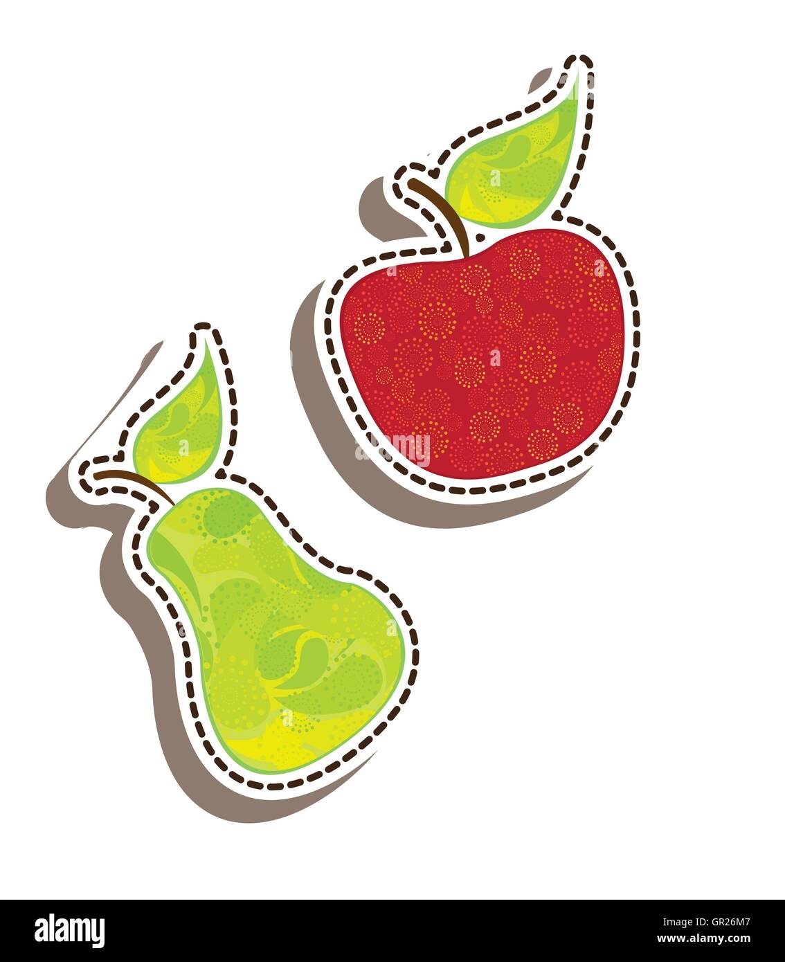 pear and apple Stock Vector Image & Art - Alamy