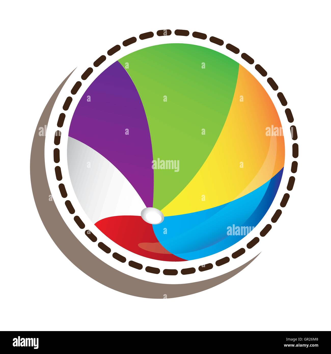 Colourful inflatable beach ball Stock Vector Images - Alamy