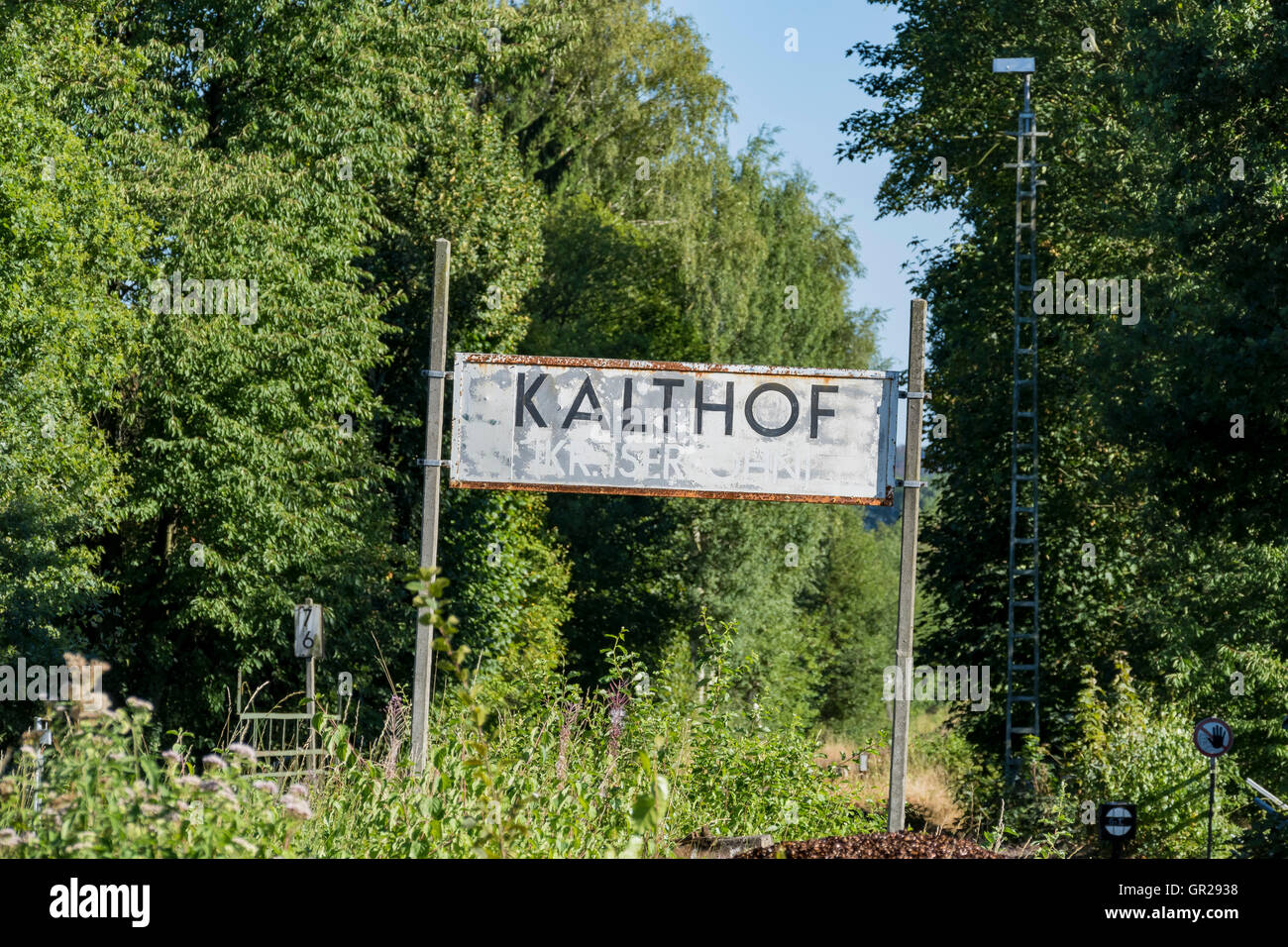 The Kalth of train station sign of Iserlohn, Germany Stock Photo - Alamy