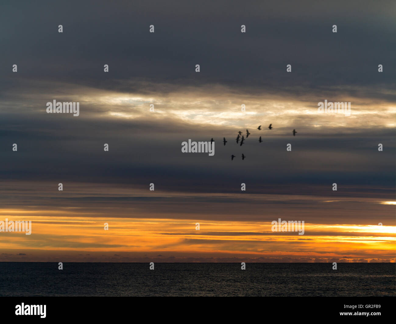 Sunrise over the North Sea Stock Photo - Alamy