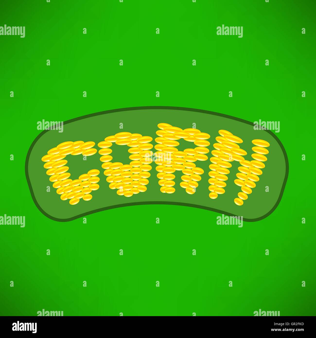 Yellow Corn Letters Stock Vector Image & Art - Alamy