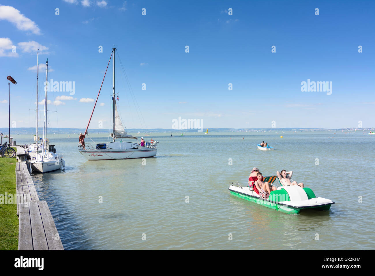 Podersdorf am See: public bathing beach lido, Lake Neusiedl, Neusiedler ...