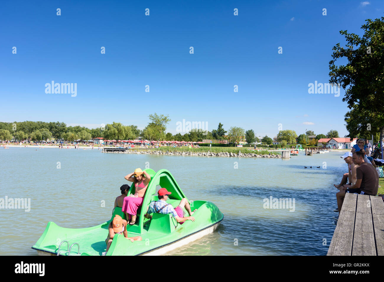Podersdorf am See: public bathing beach lido, Lake Neusiedl, Neusiedler ...