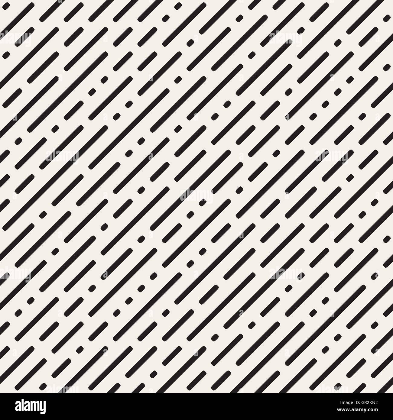 Vector Seamless Black and White Irregular Rounded Dash Diagonal Lines ...