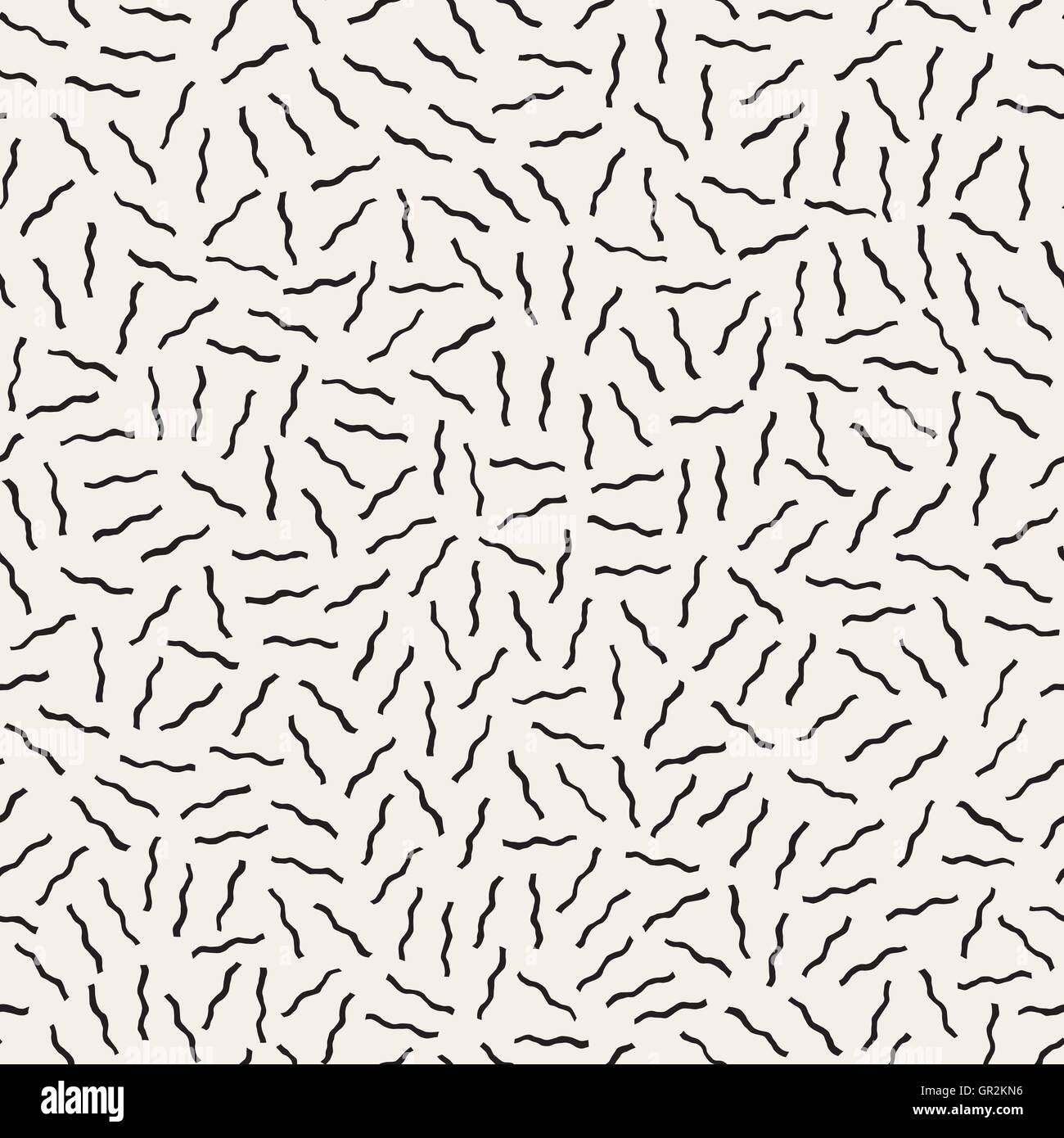 Vector Seamless Black And White Jumble Lines Pattern Stock Vector Image ...