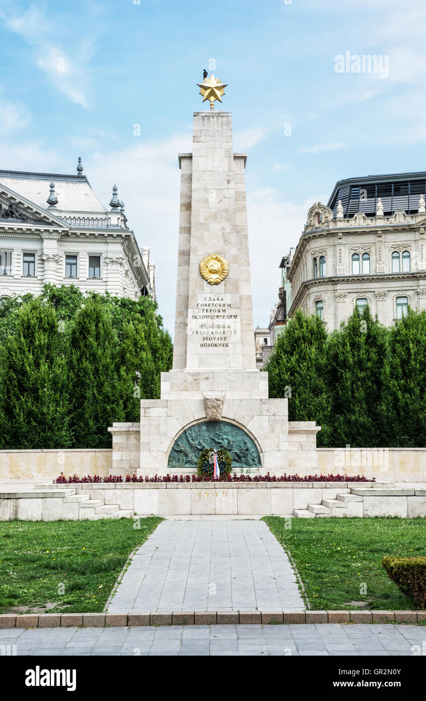 Soviet war memorial in Budapest, Hungary. Cultural heritage ...