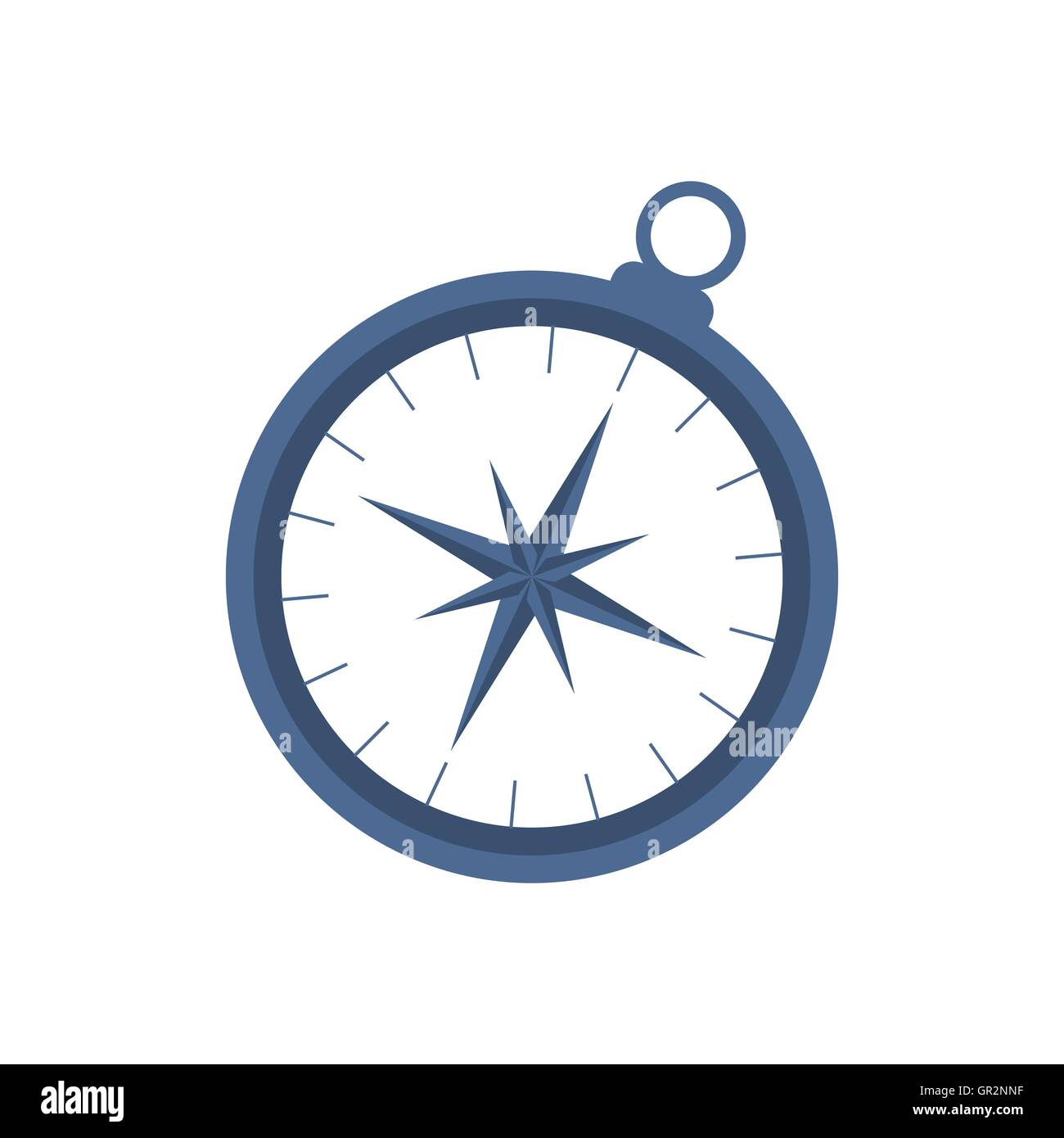 Stylized icon of a colored compass on a white background Stock Vector ...
