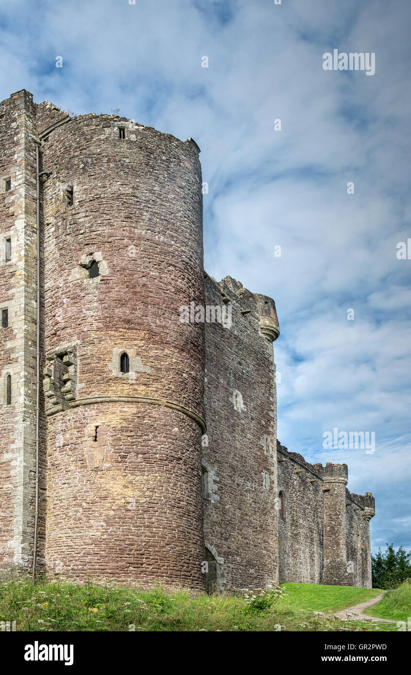 Exterior of Doune Castle near Stirling in Scotland, famous for being a ...