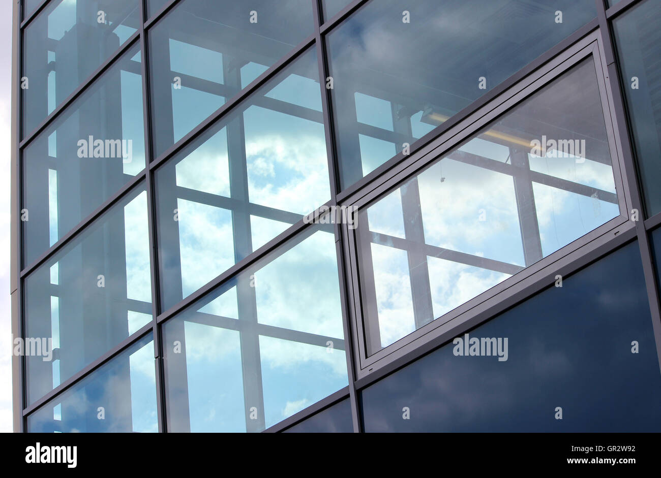 big transparent windows office building for background Stock Photo - Alamy