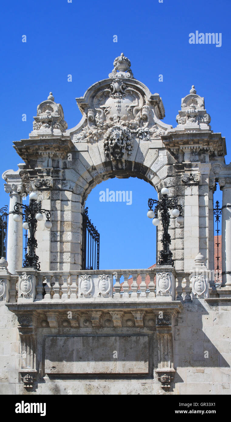 Budapest gate at the castle Stock Photo - Alamy