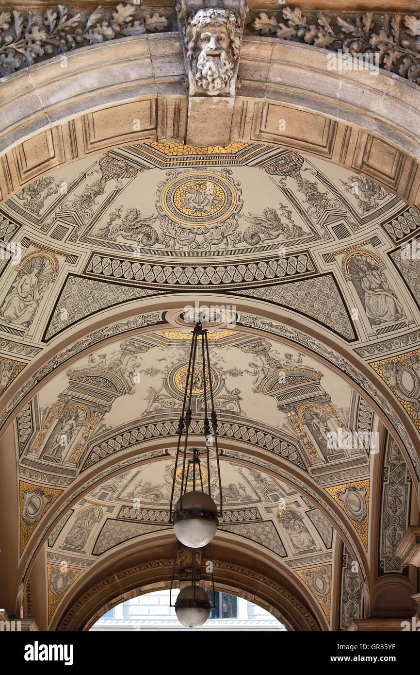 Detail from the ceiling of Opera house in Budapest Stock Photo - Alamy
