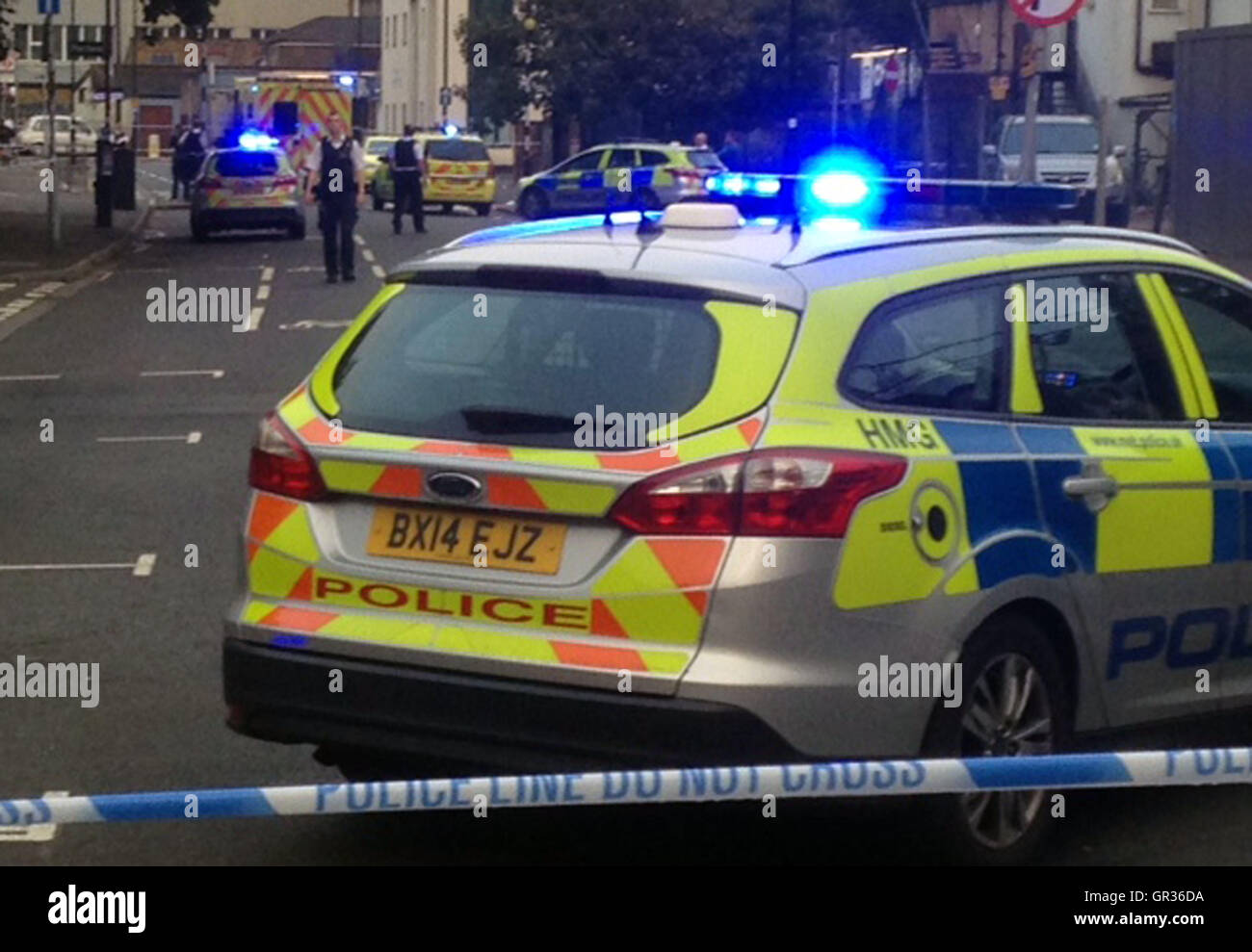 Police at the scene in Kirton Close, Chiswick, west London, where a man ...