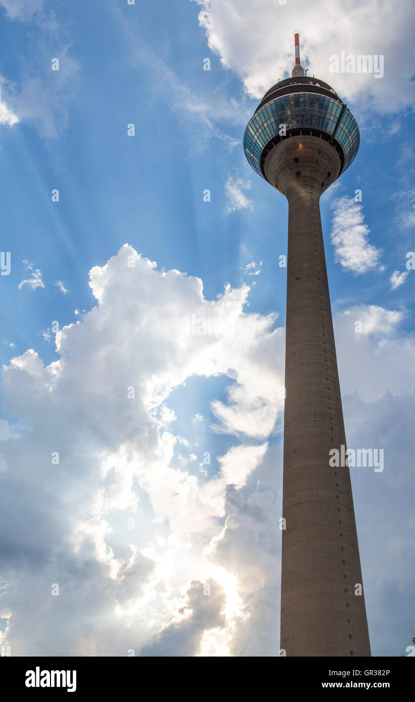 The Rhine Tower, in Düsseldorf, Germany, at river Rhine Stock Photo - Alamy