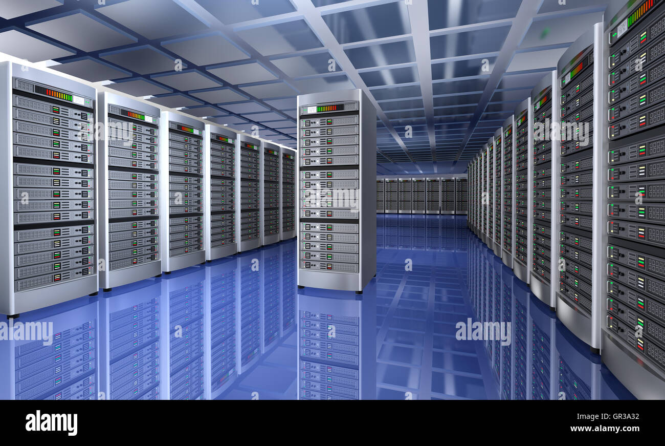 Modern interior of server room in datacenter Stock Photo - Alamy