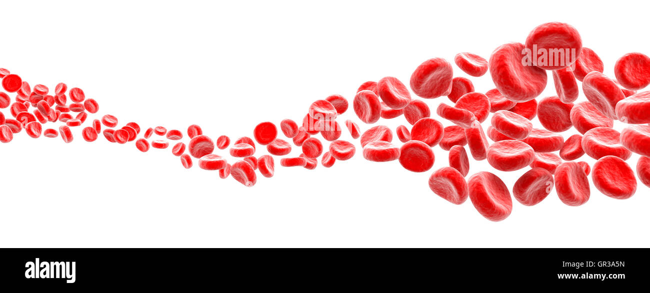 Blood cells wave on white background Stock Photo - Alamy