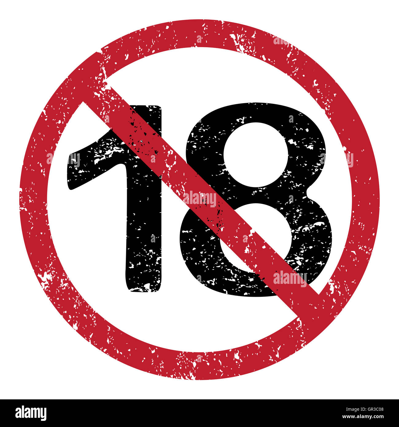 No under 18 sign' hi-res stock photography and images - Alamy