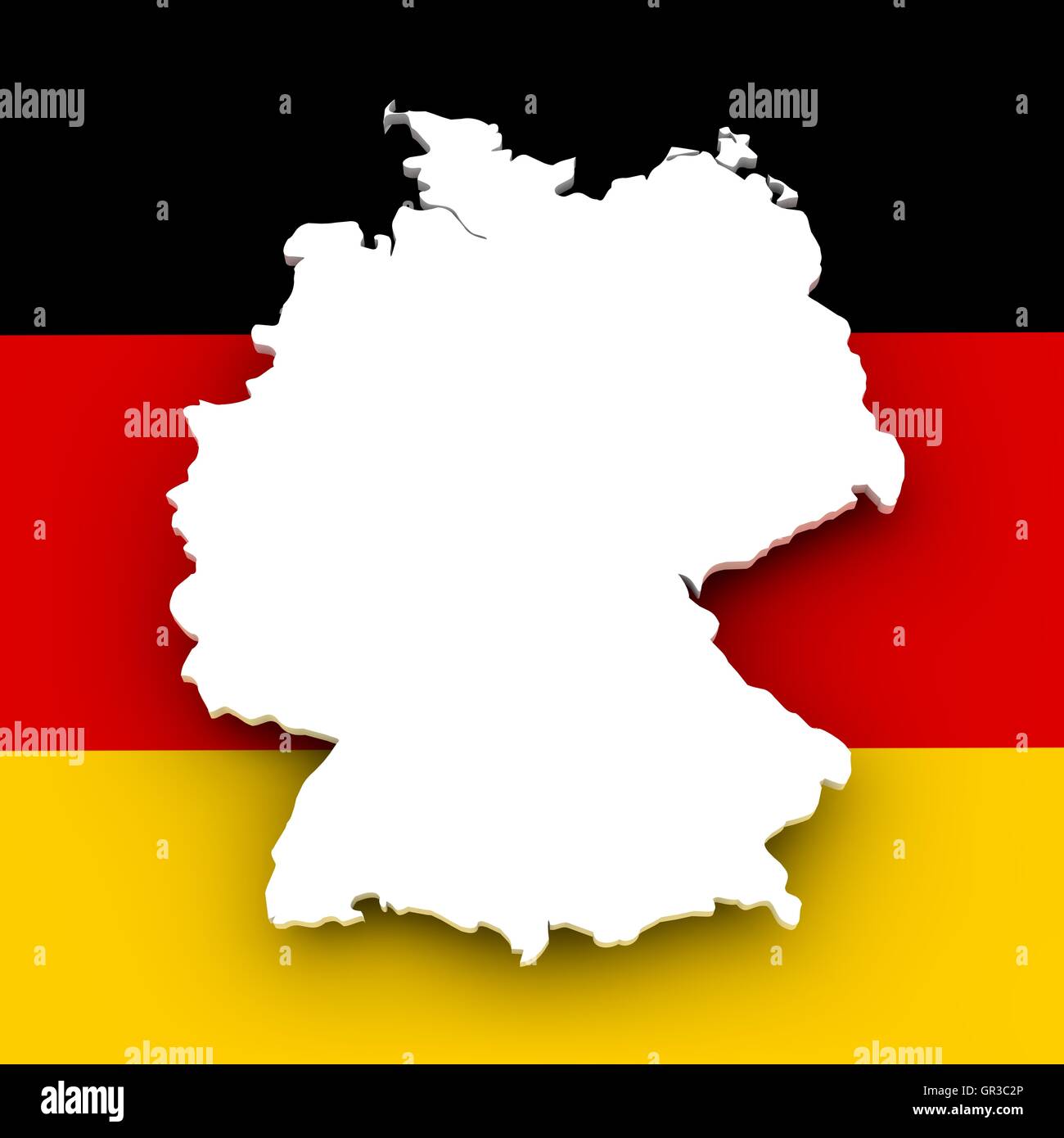 German map and flag Stock Photo - Alamy
