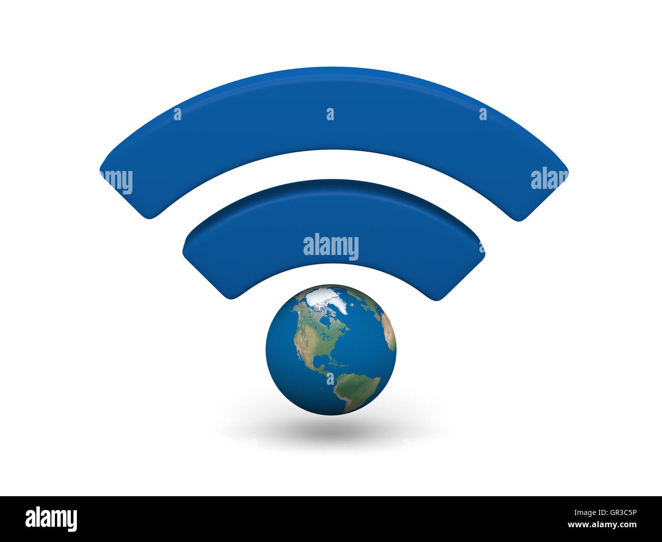 Wifi symbol planet earth hi-res stock photography and images - Alamy
