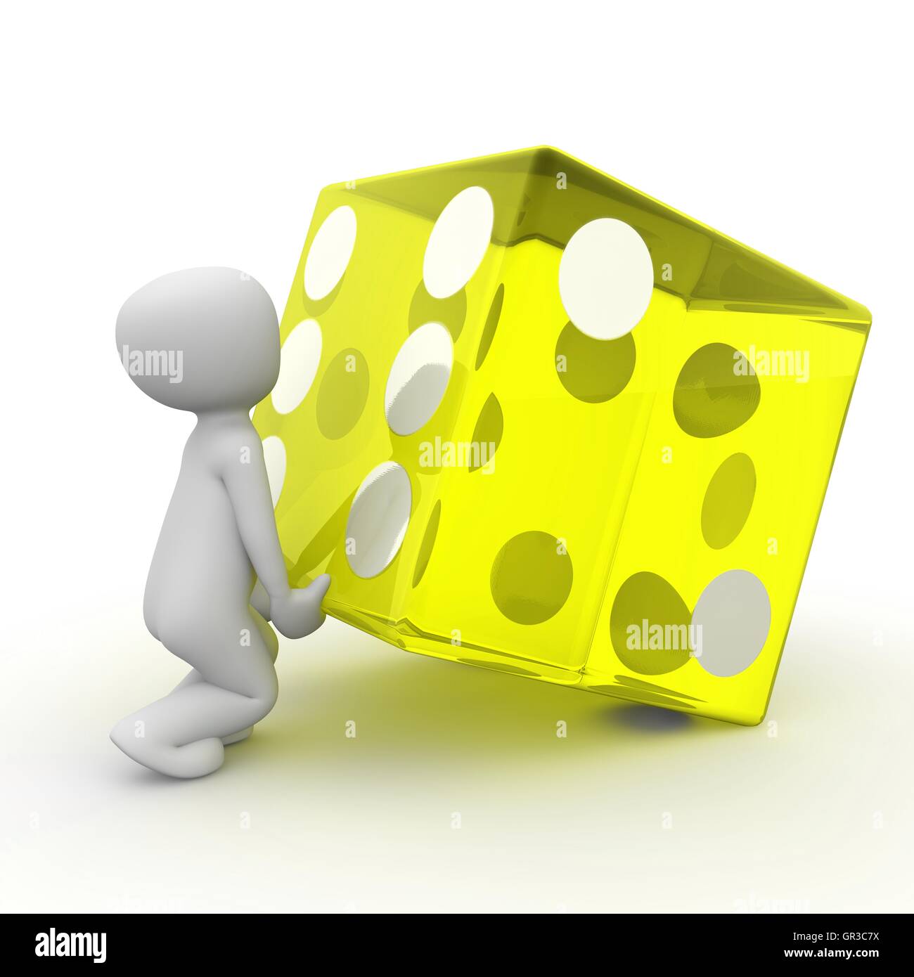 Yellow cube 2 Stock Photo - Alamy