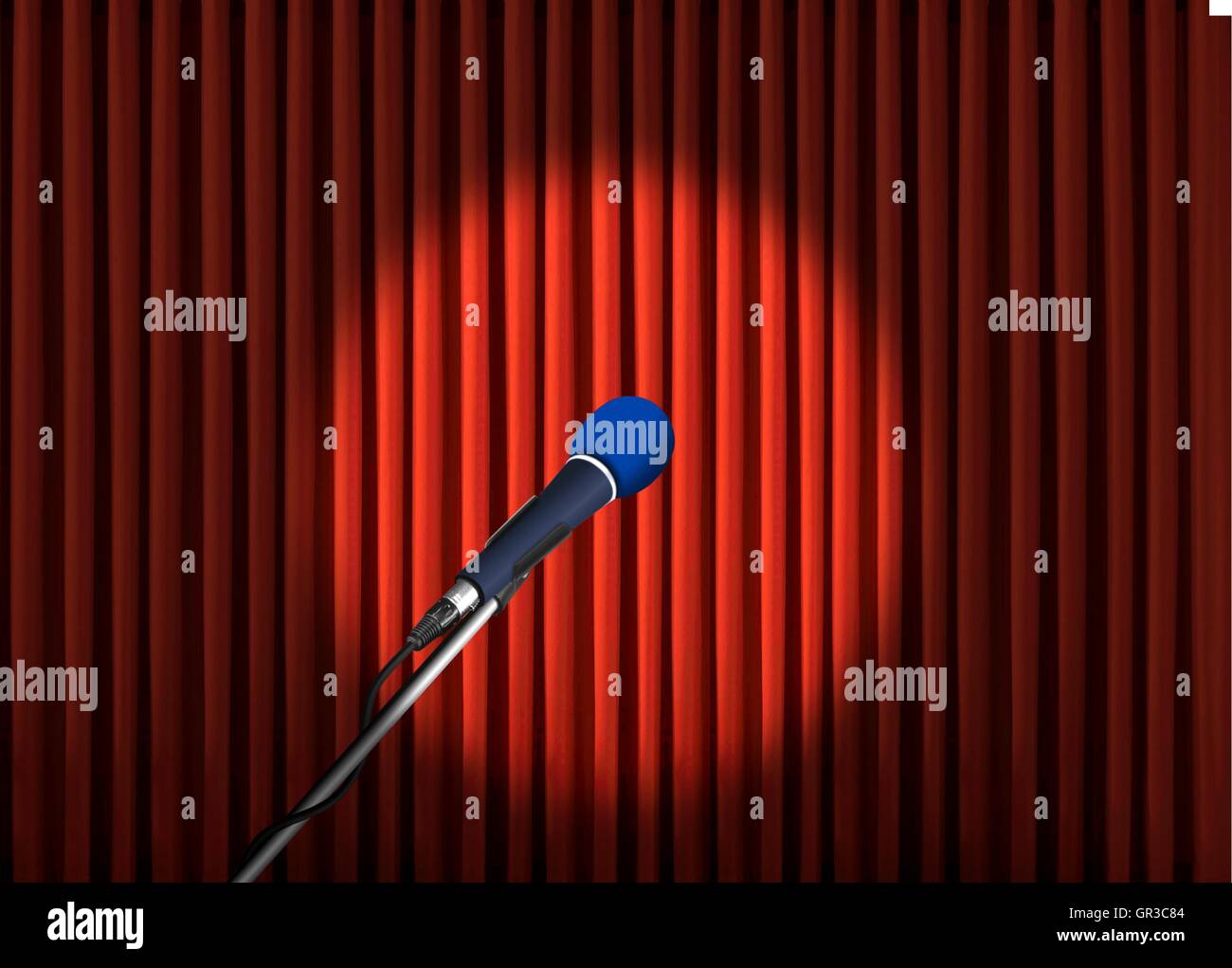 Red curtain microphone hi-res stock photography and images - Alamy