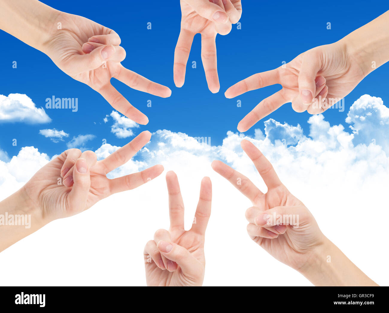 Finger forming star shape hi-res stock photography and images - Alamy