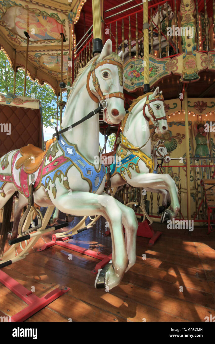 Carousel with horses Stock Photo - Alamy