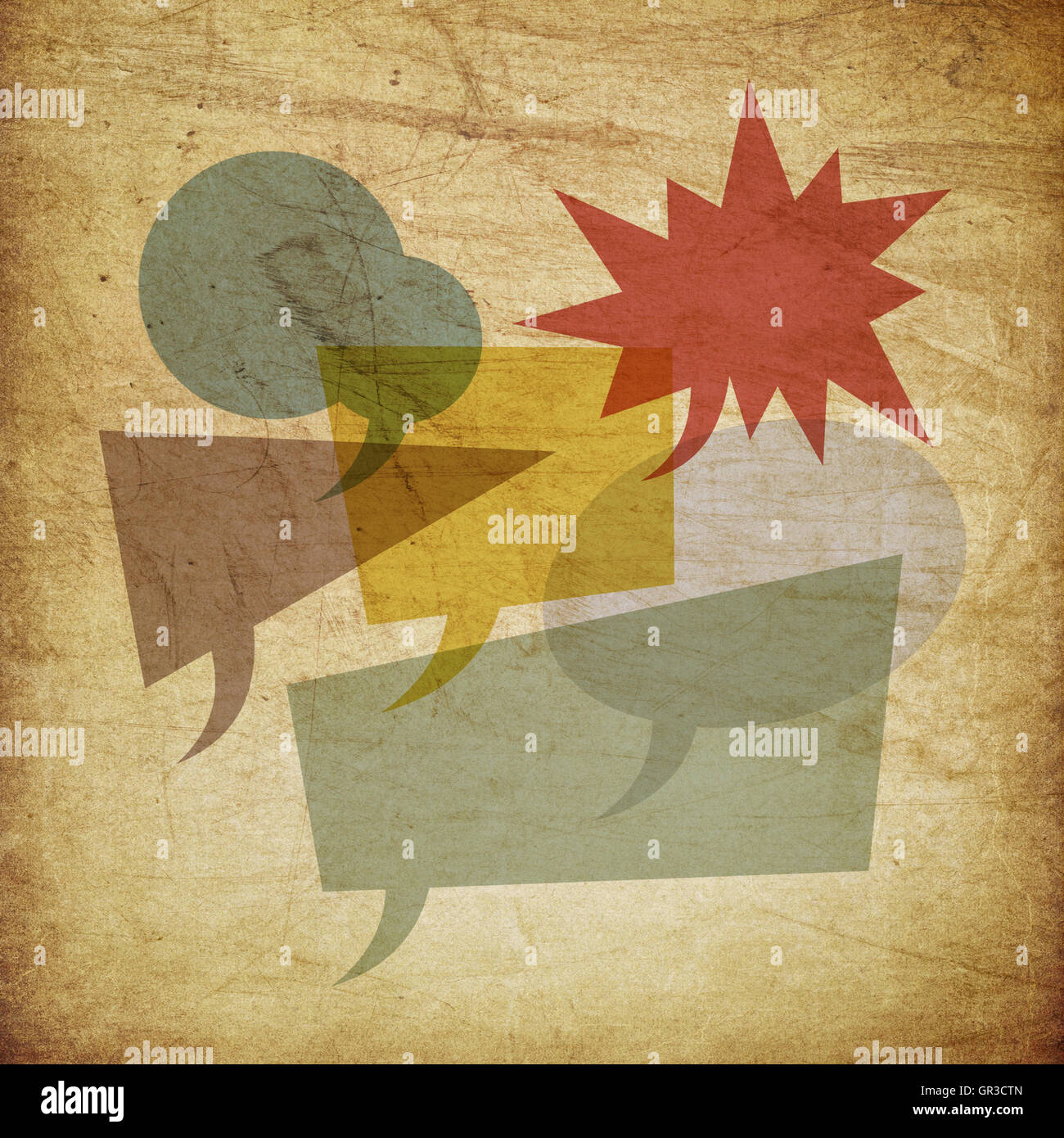 Vintage speech bubbles hi-res stock photography and images - Alamy